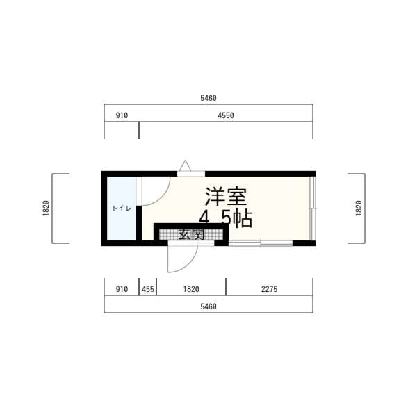 おしゃれな8畳の和室に風呂トイレ付のプラン | ミニハウス工房By（株）横澤建築